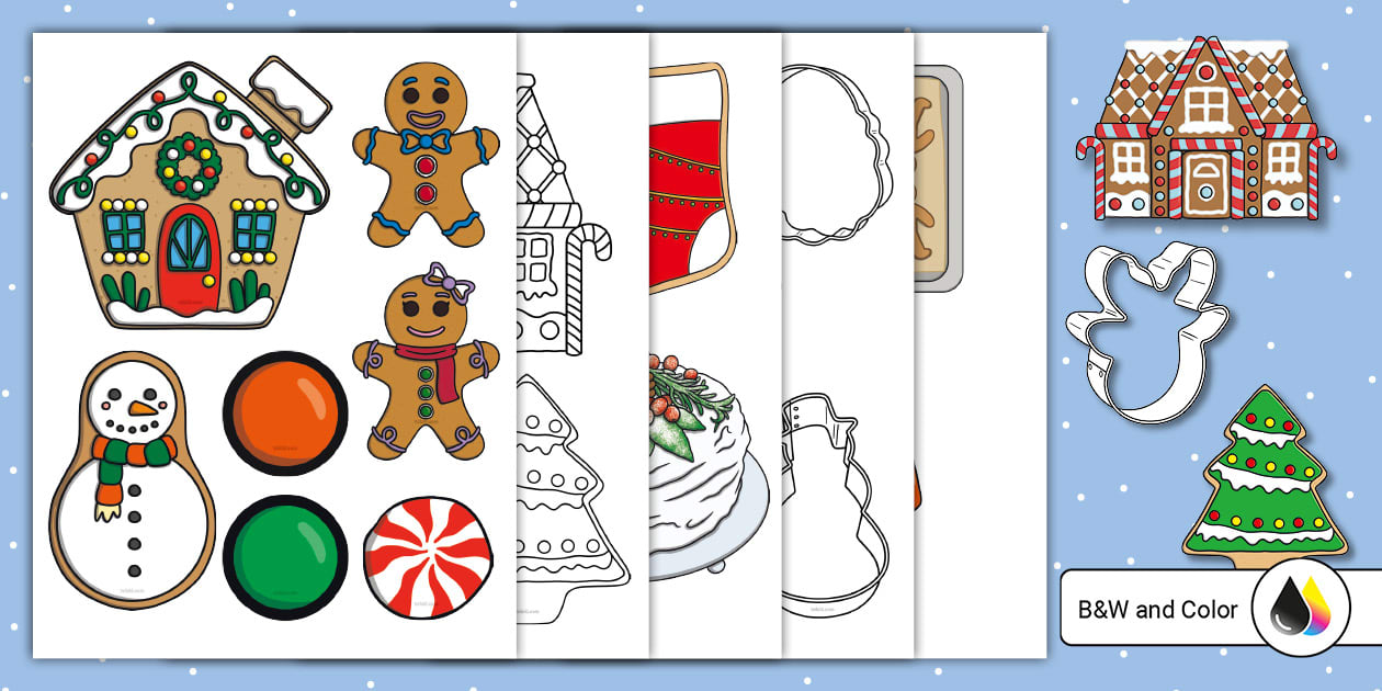 Gingerbread Bakery Dramatic Play Cutouts - Twinkl