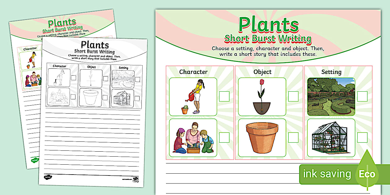 Plants Short Burst Writing Template (teacher made) - Twinkl