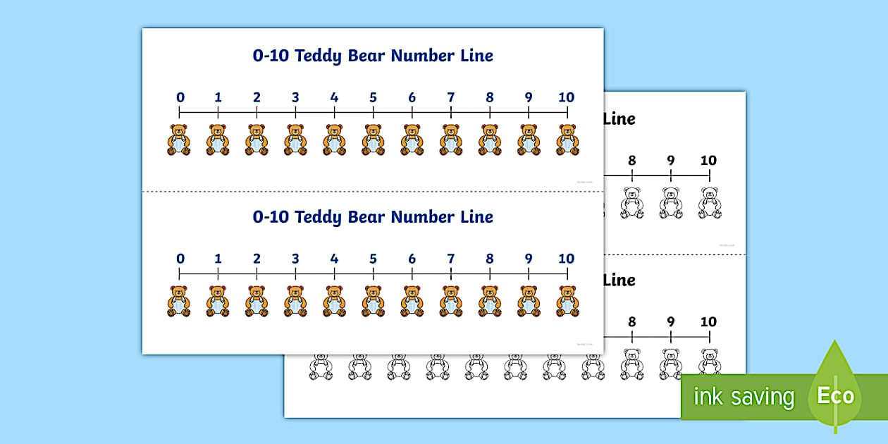 Teddy Bear Number Line - Twinkl