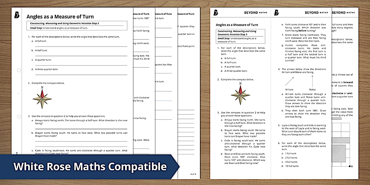 👉 White Rose Maths Angles as a Measure of Turn - Twinkl
