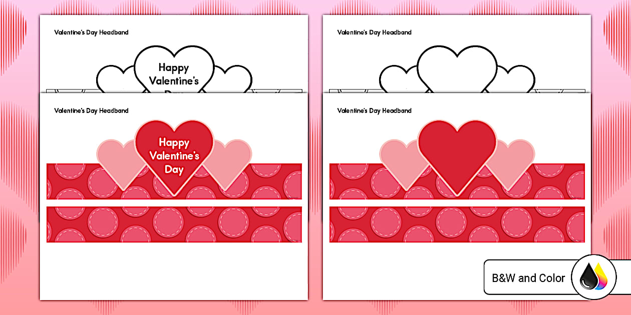 Valentine's Day Headband (teacher made) - Twinkl