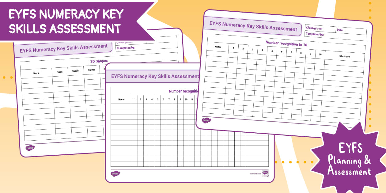 Northern Ireland EYFS Numeracy Key Skills Assessment