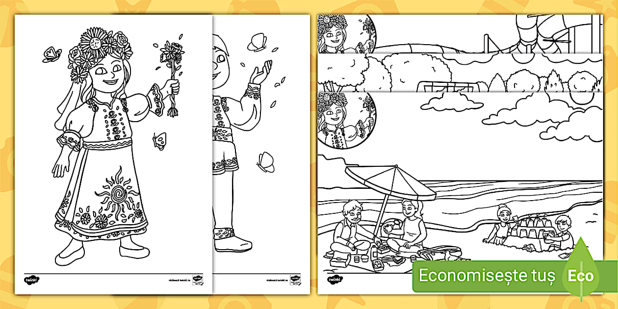 Zâna vara – Desene de colorat (teacher made) - Twinkl