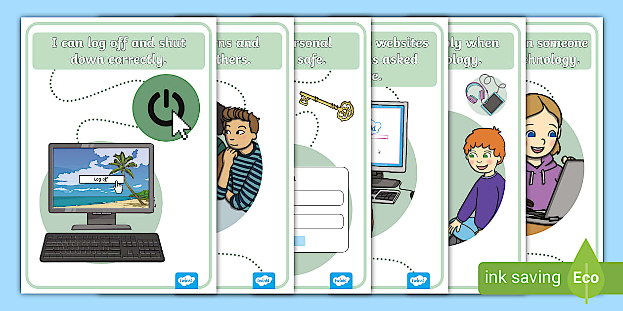 Computing Area Rules Posters - Twinkl