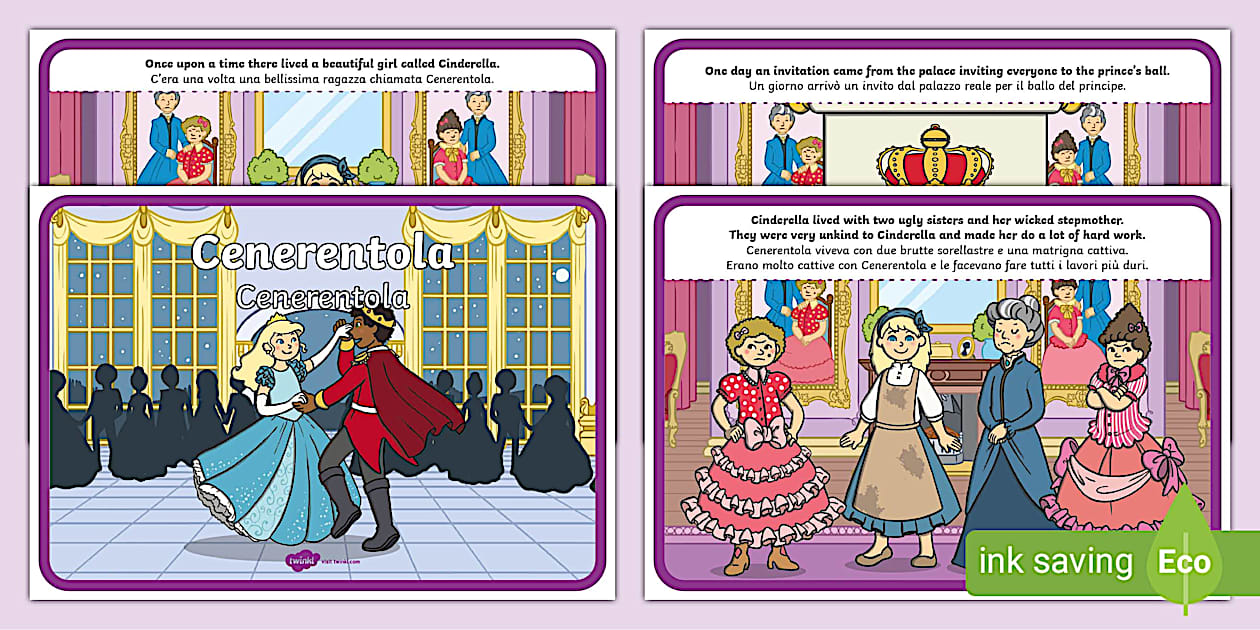 Cinderella Story English/Italian - Cinderella Story - Twinkl