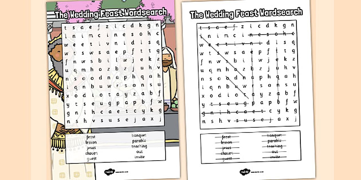 The Wedding Feast Wordsearch (teacher made) - Twinkl
