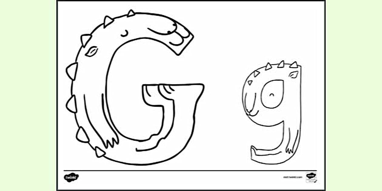Letter G Colouring | Colouring Sheets (teacher made)