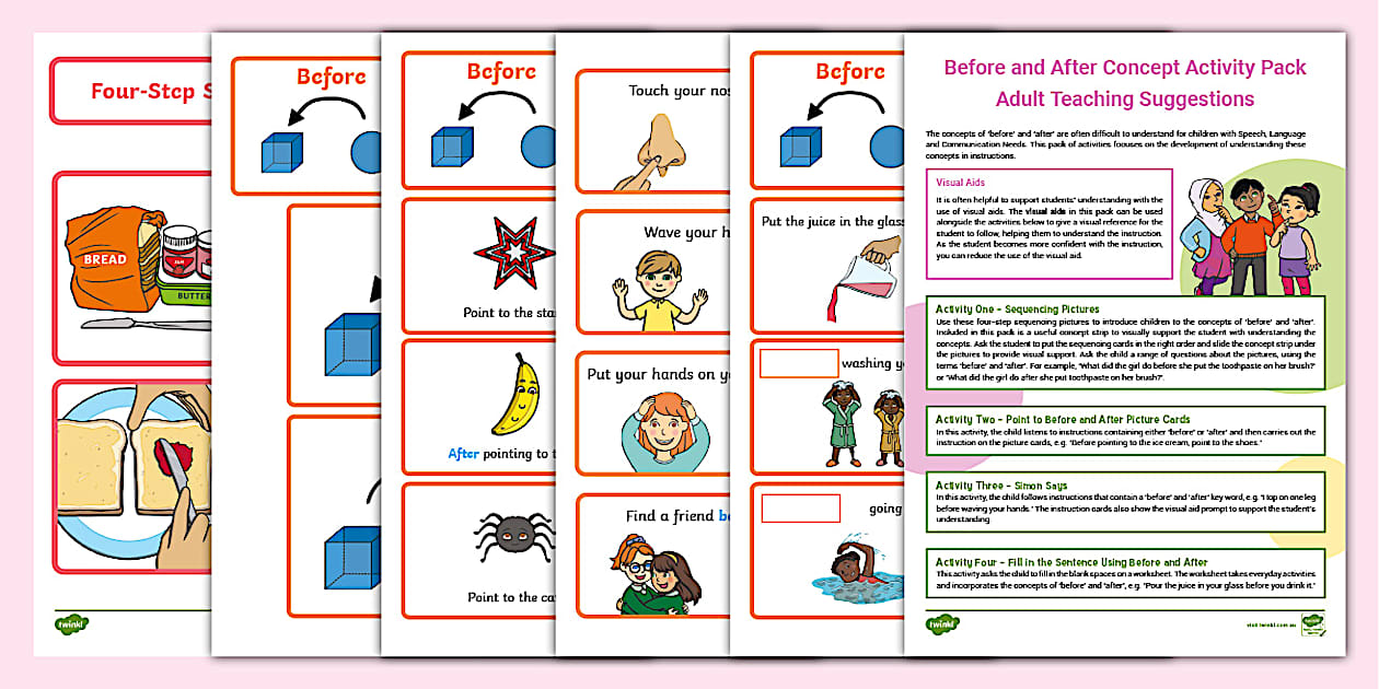 Before and After Activities | Concept Pack | Sequencing Pack