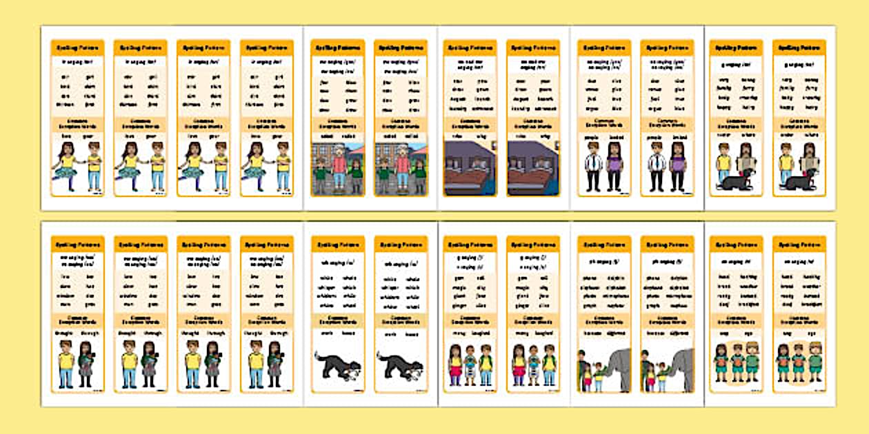 Level 5 Spelling Bookmarks Weeks 11-20 - Twinkl Phonics