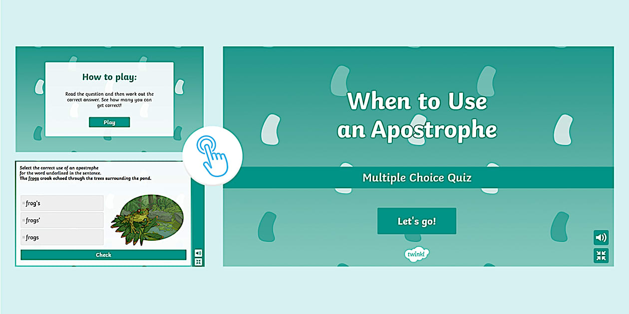 When to Use an Apostrophe Interactive Multiple Choice Quiz