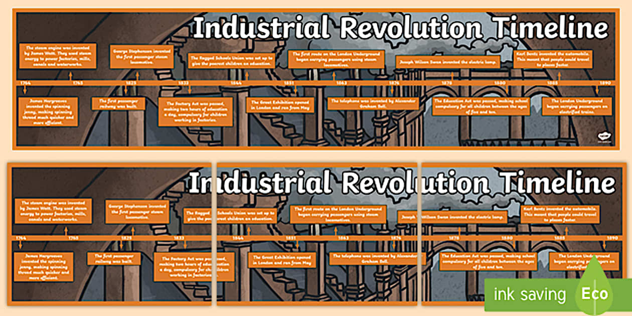 UKS2 Industrial Revolution Dates Timeline | History
