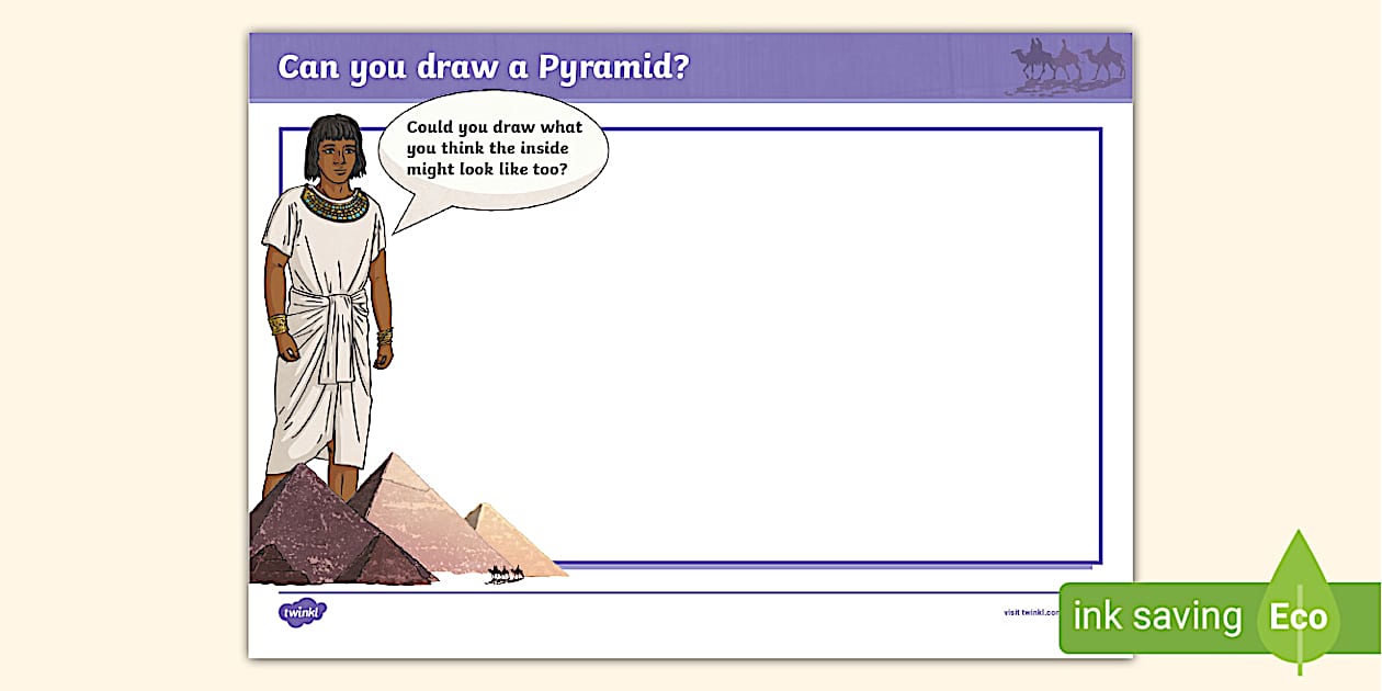 Pyramid Drawing Prompt Activity| Twinkl Drawing| Prompts