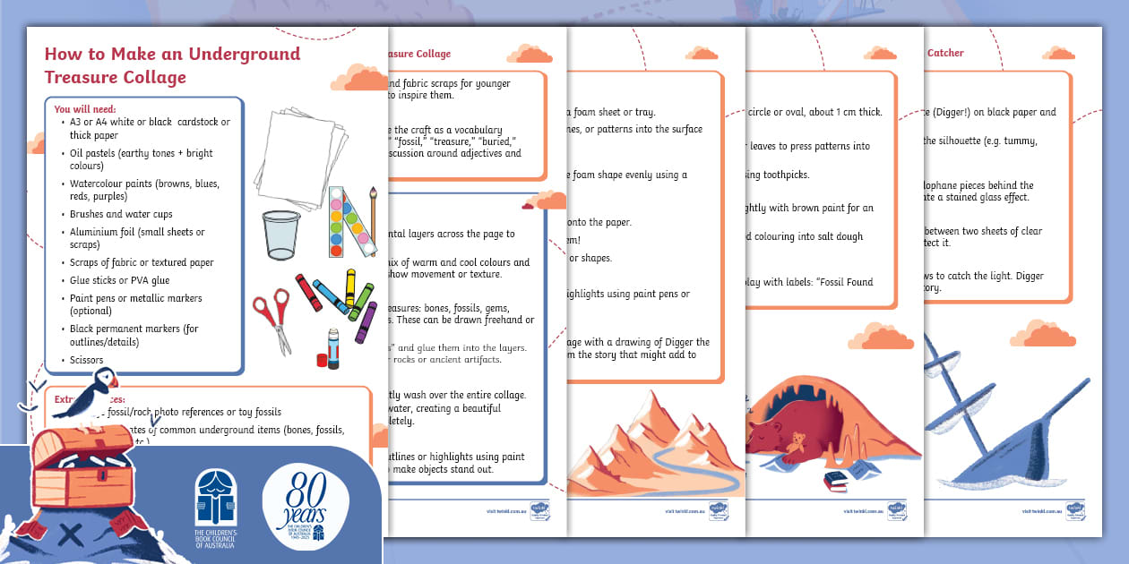 FREE! - CBCA Children's Book Week 2025 Digger Digs Down Crafts F-2