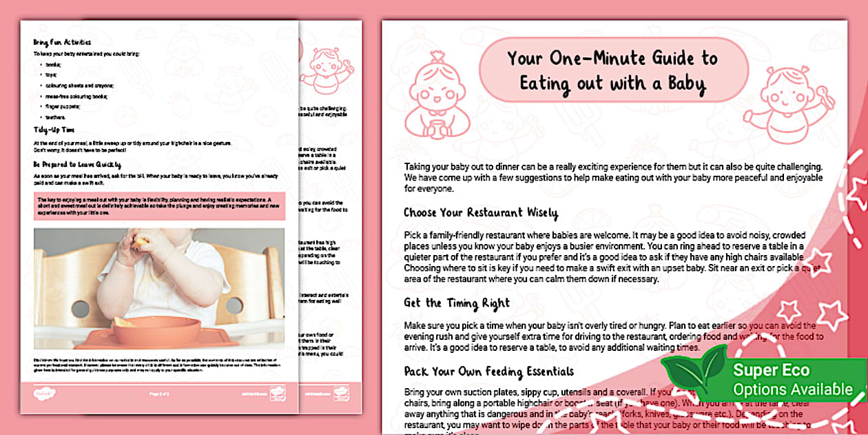 Your One Minute Guide to Eating out with a Baby - Twinkl