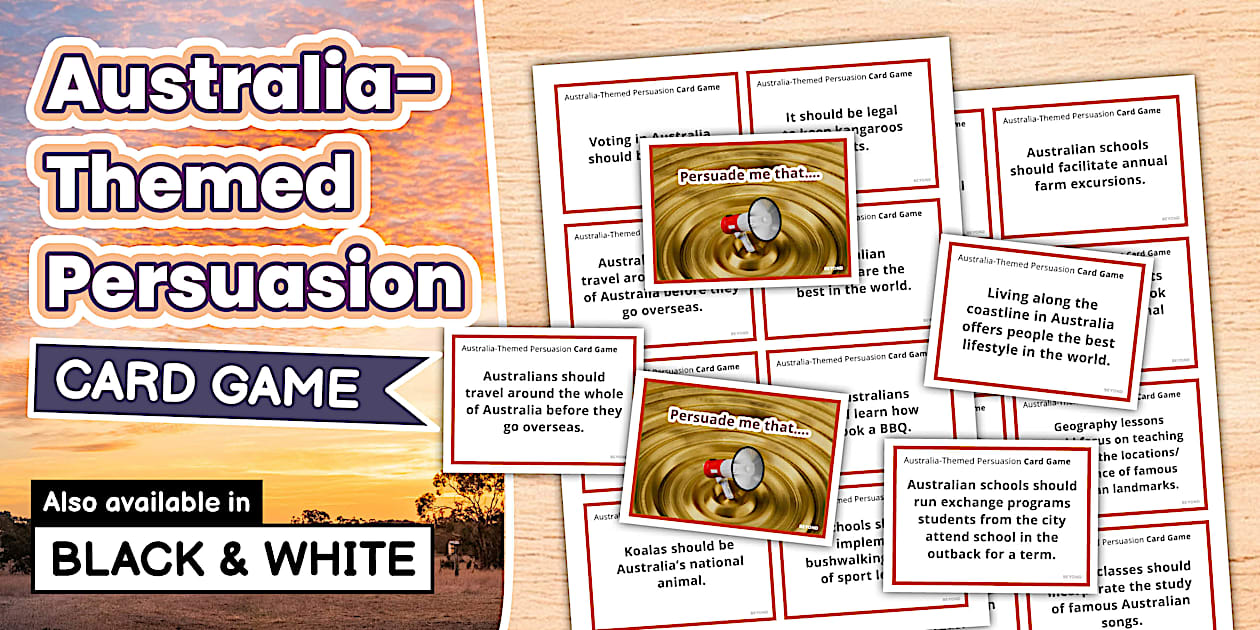Australia-Themed Persuasion Card Game