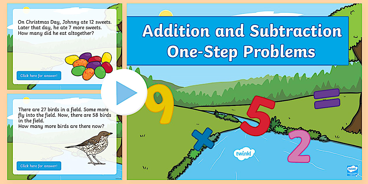 Addition & Subtraction One-Step Problems PowerPoint