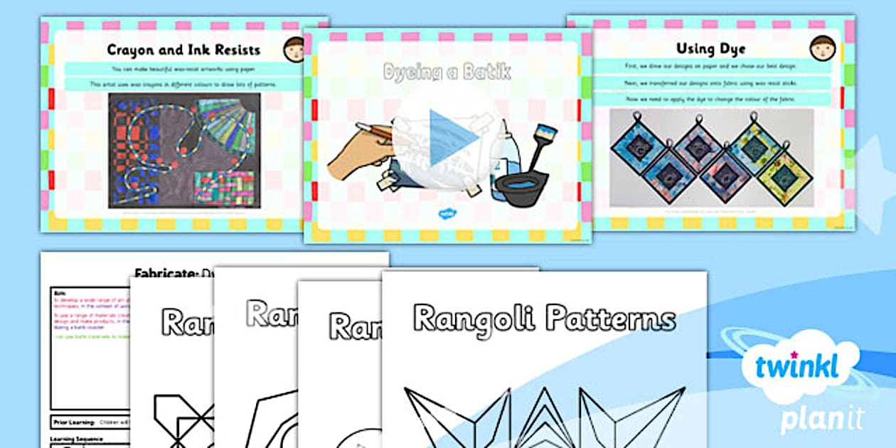 Art: Fabricate: Dyeing a Batik KS1 Lesson Pack 6 - Twinkl