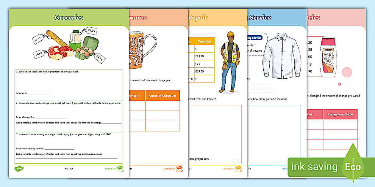 👉 Life Skills: Money and Maths Activity (teacher made)