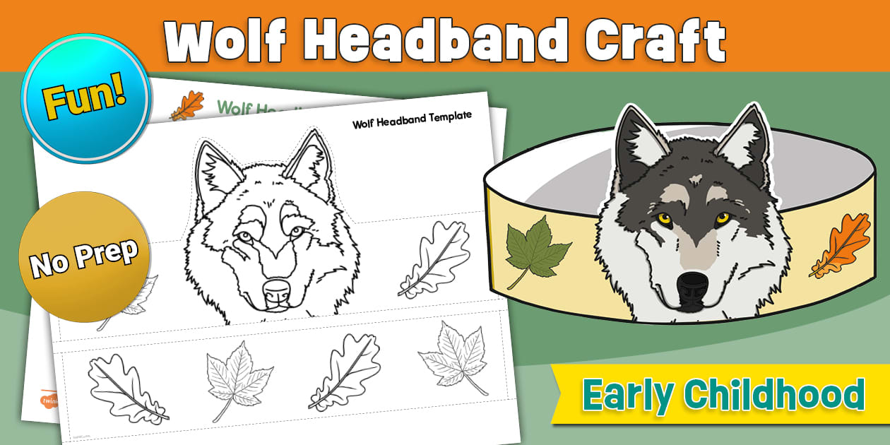 Wolf Headband Craft (teacher made) - Twinkl
