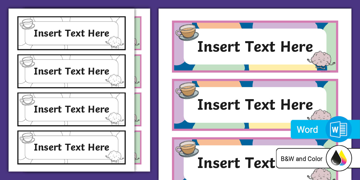 Modern Calm Colors Editable Labels (teacher made) - Twinkl