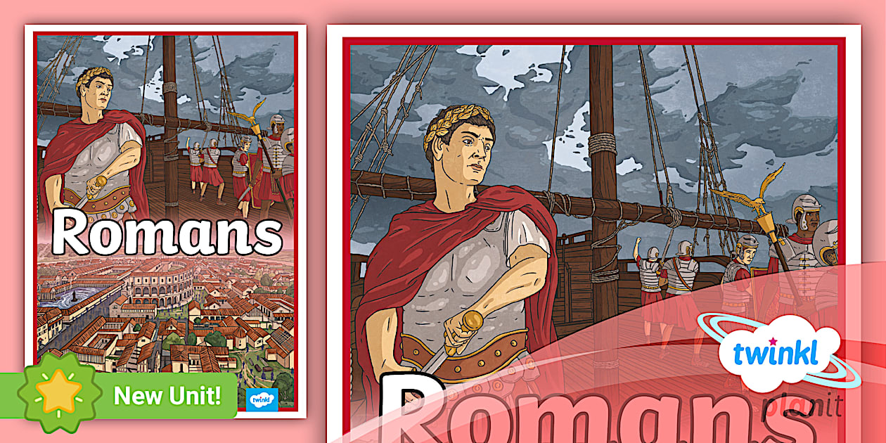 Editable History: Romans LKS2 Unit Book Cover (teacher made)