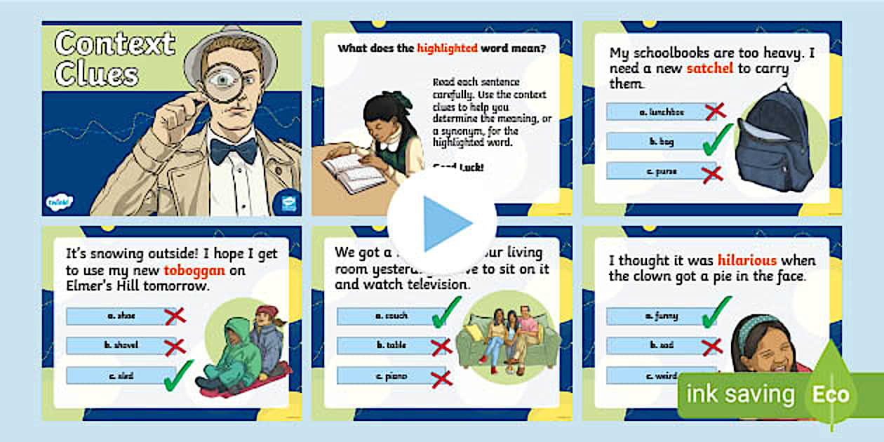 Context Clues Quiz | Primary Resource with Examples - Twinkl