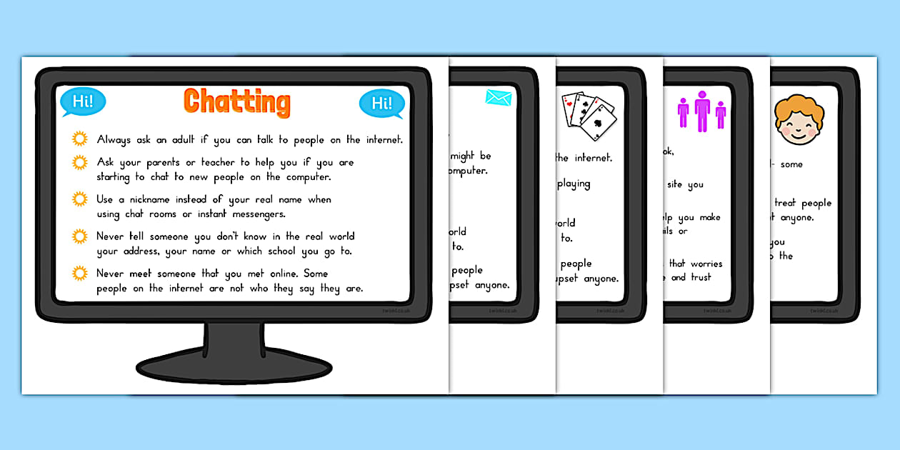 Different Kinds of Internet Safety Display Posters - Internet