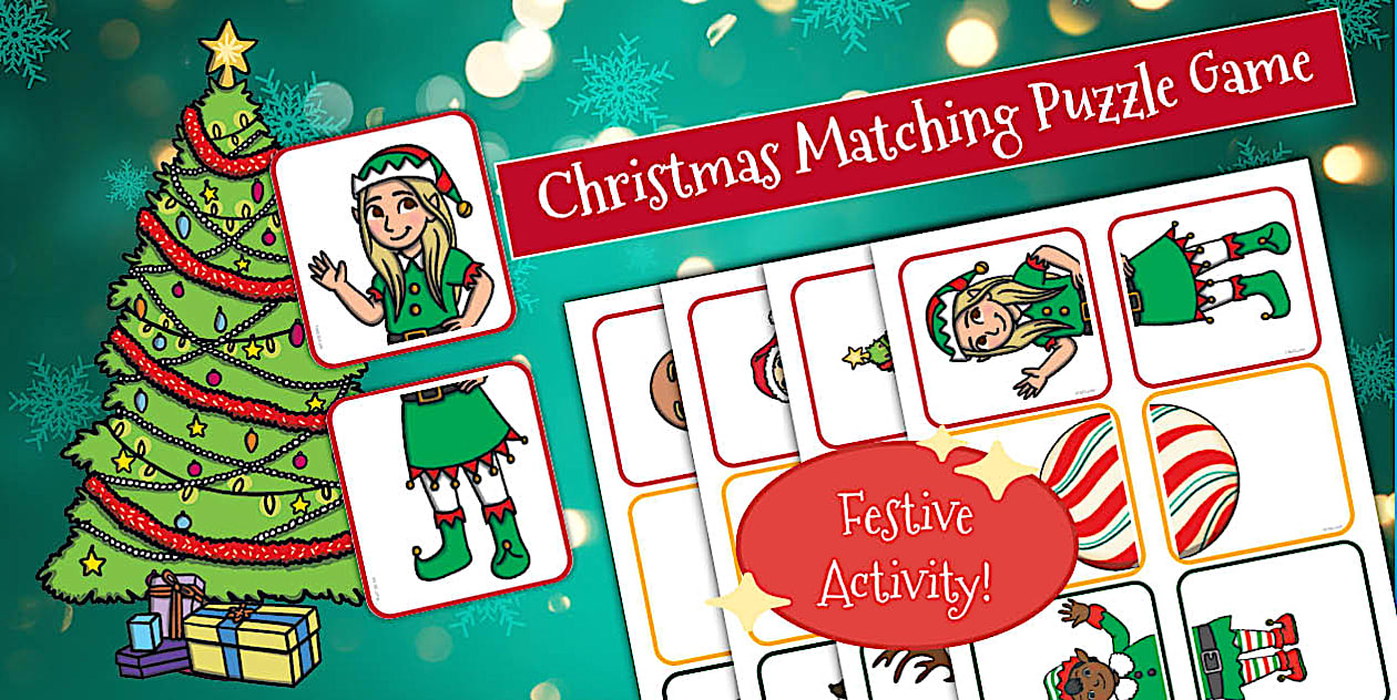 Christmas Matching Puzzle Game - Twinkl Festivals
