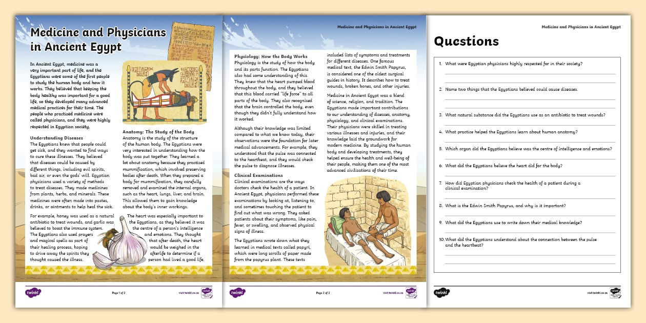 Medicine and Physicians in Ancient Egypt