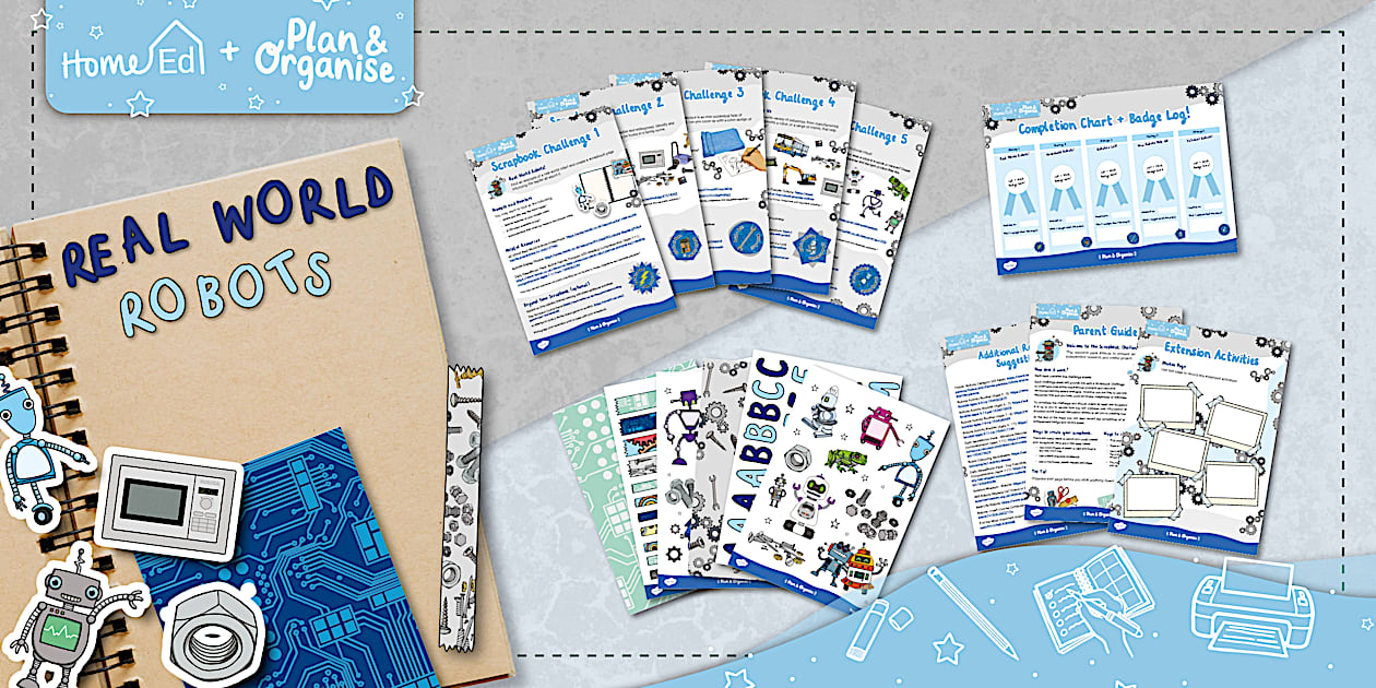 Robot Themed | Research & Create Scrapbooking Challenge Kit