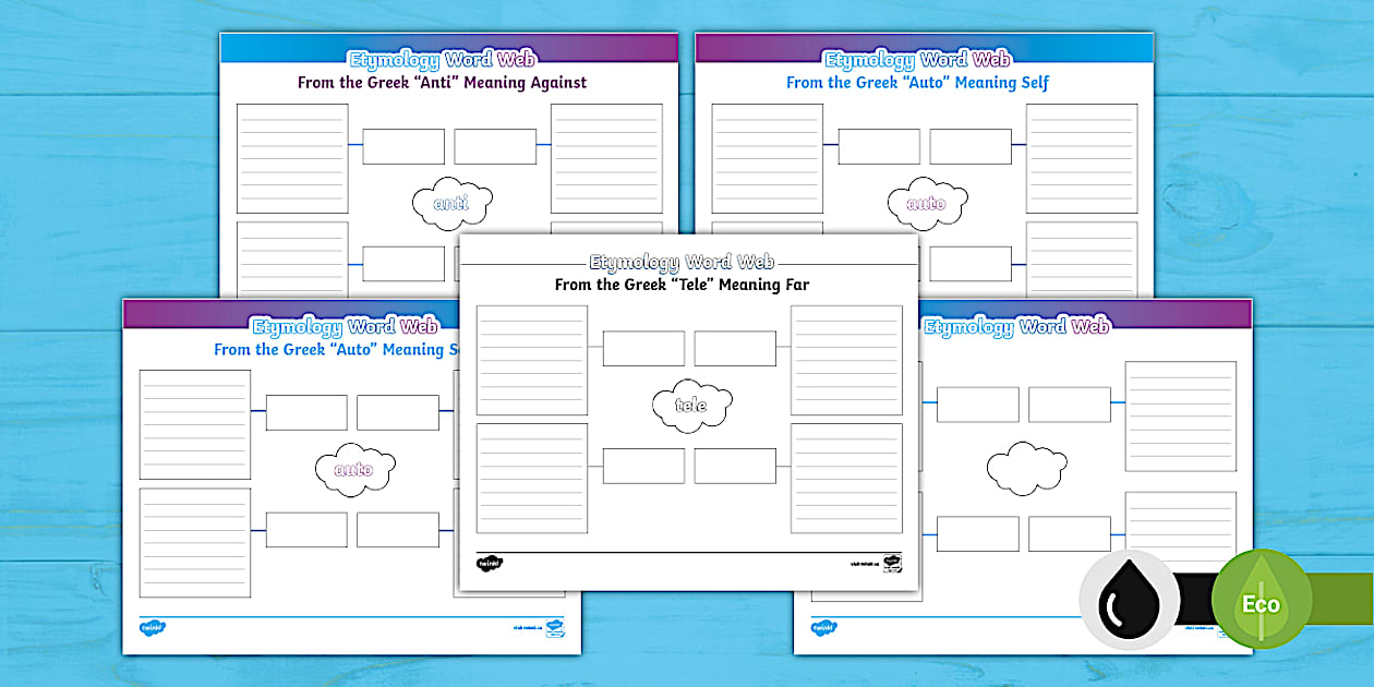 Etymology Word Web Activity Sheet I Twinkl Resources
