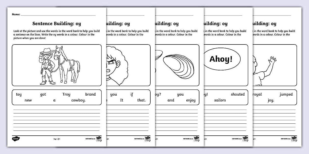 Phonics Sentence Building: oy