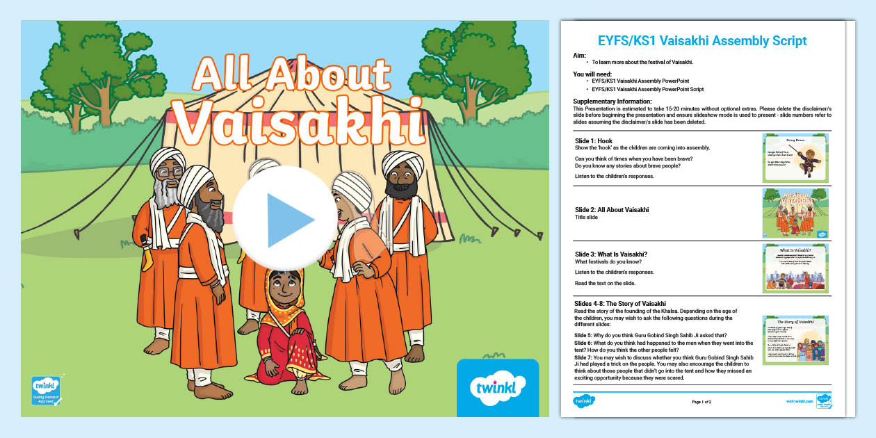 EYFS/KS1 Vaisakhi Assembly Pack (teacher made) - Twinkl