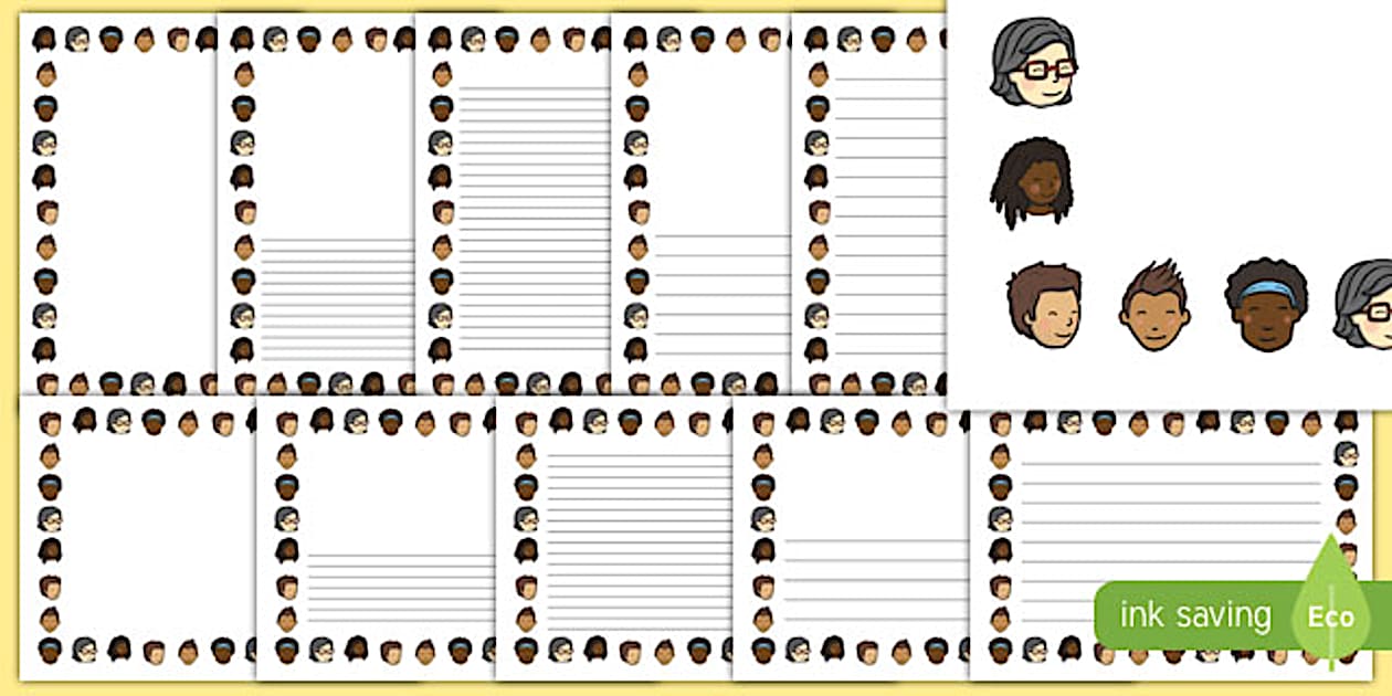 Editable My Family Page Borders (teacher made) - Twinkl