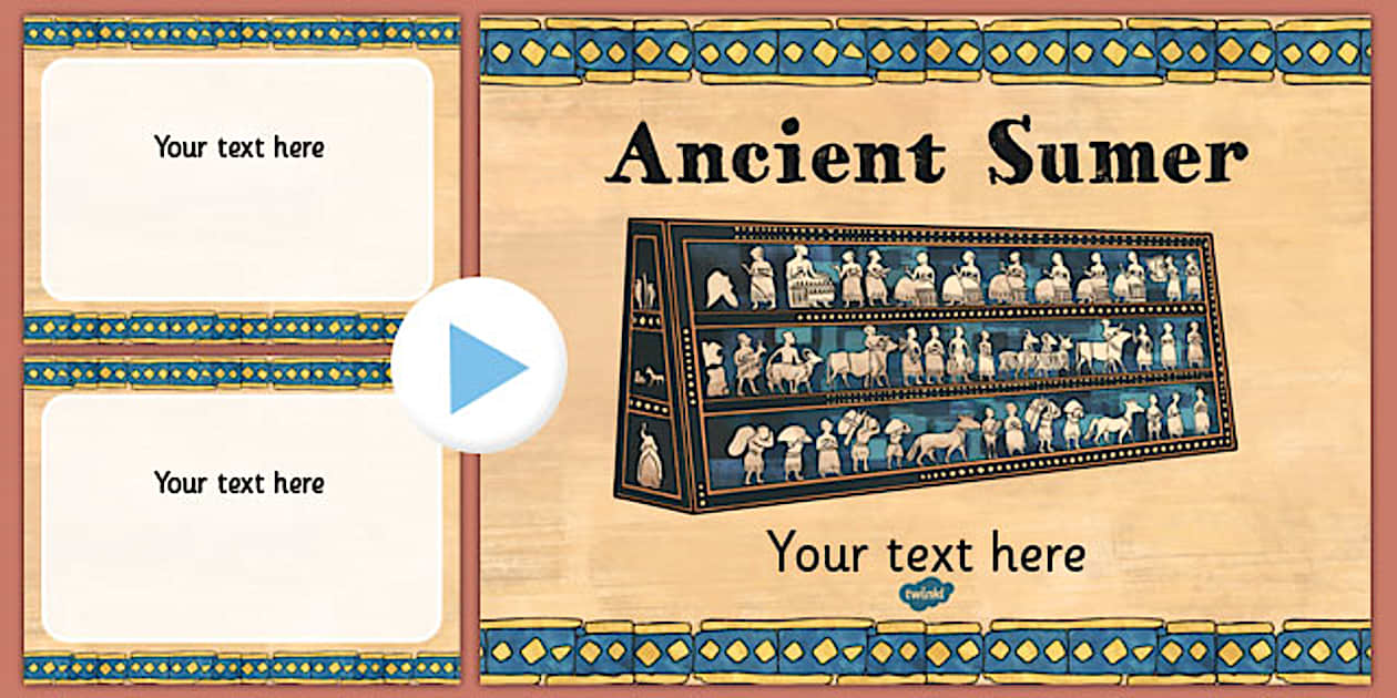 Ancient Sumer Themed PowerPoint Template - ancient sumer template