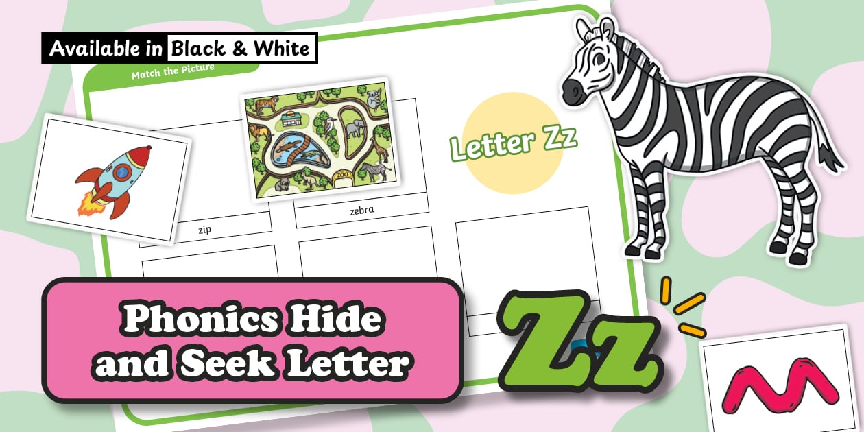 Phonics Hide and Seek - Letter Zz