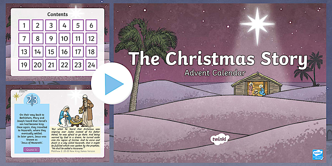 Advent Stories - Story of Christmas PowerPoint - RE - Twinkl
