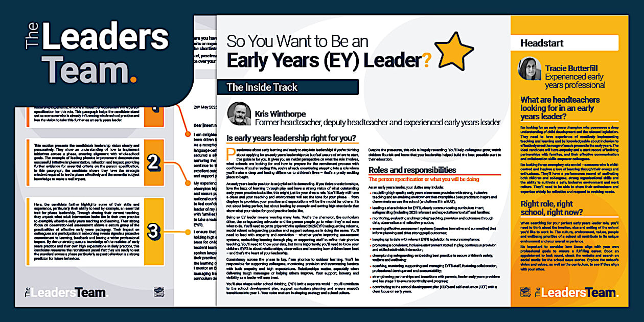 Early Years Job Application Guide (Lehrer gemacht) - Twinkl