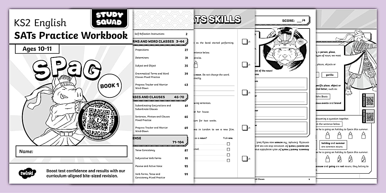 Study Squad KS2 SATs Practice SPaG Workbook - Book 1