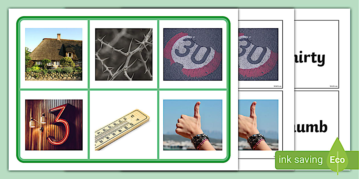 Initial 'th' Sound Photo Matching Board and Cards - matching