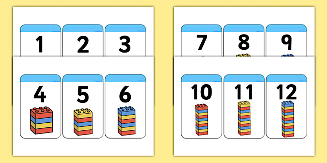 Build A Tower 1-20 Building Block Number Cards - Twinkl