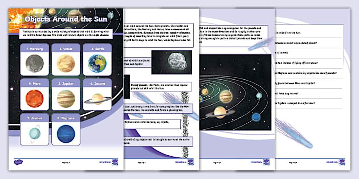 Grade 8 NS Term 4 Objects Around the Sun Comprehension CAPS