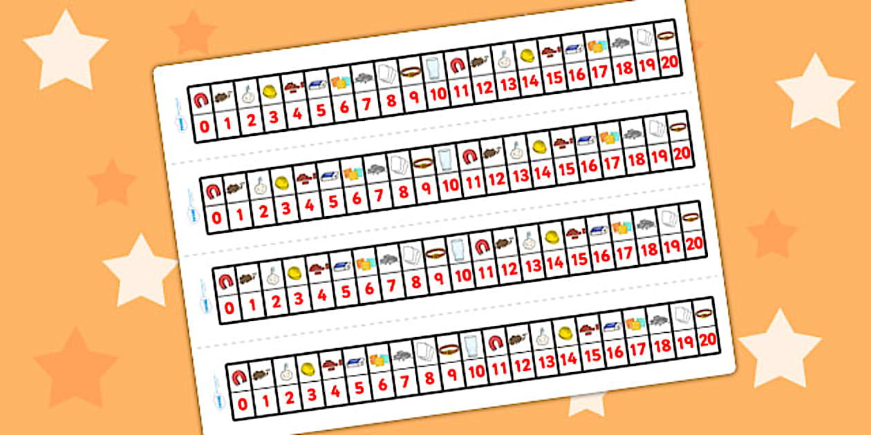 Materials Number Track 0 20 (teacher made) - Twinkl