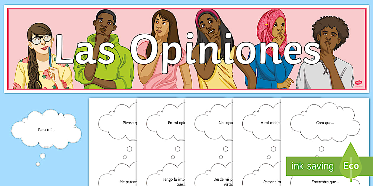 Stating Opinions Display Pack Spanish (Teacher-Made)
