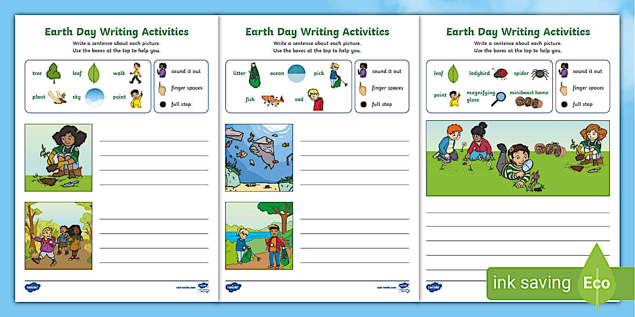 Early Writing | Earth Day Activities for Kids (teacher made)