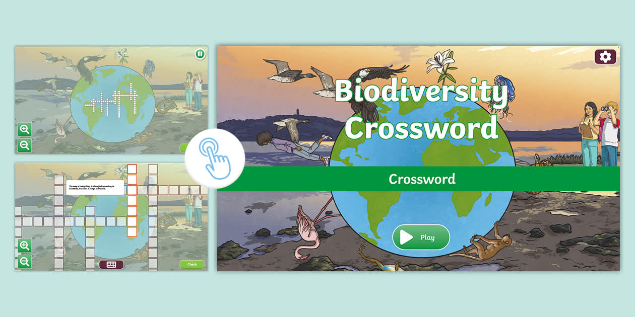 Biodiversity Interactive Crossword (teacher made) - Twinkl