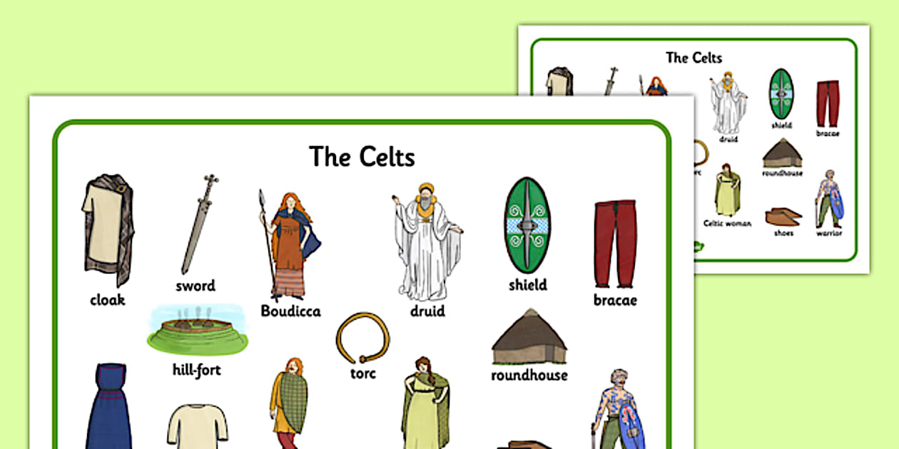 Dyslexic The Iron Age Celts Visual Word Mat - Twinkl