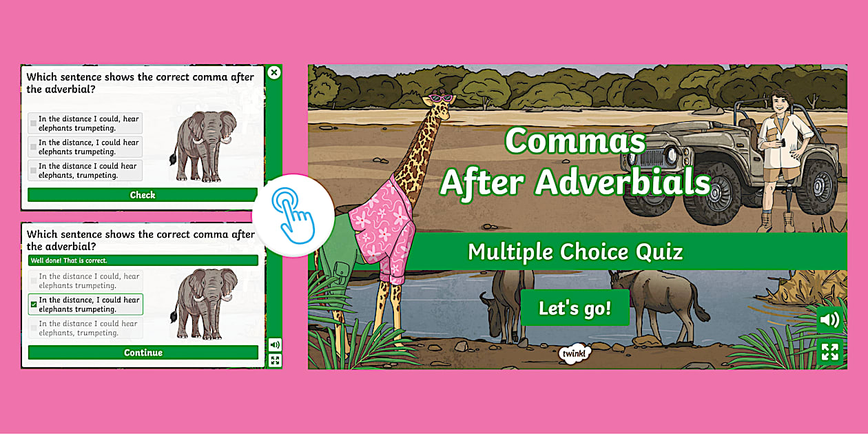 Commas After Adverbials KS2 English Multiple Choice Quiz