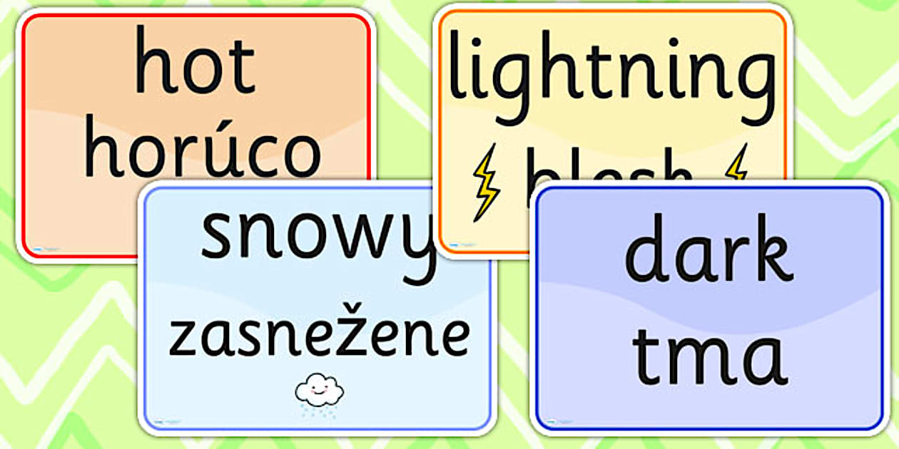 Seasons and Weather EAL Slovak Version - Twinkl