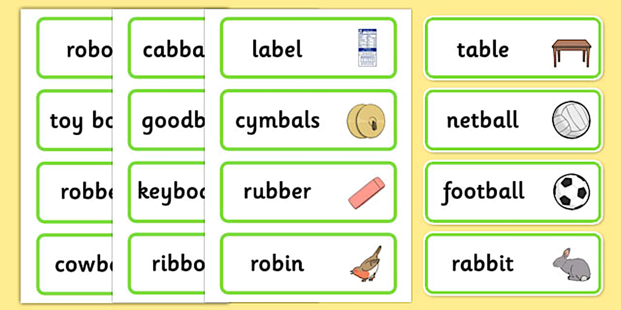 Editable Medial 'b' Word Cards (professor feito) - Twinkl